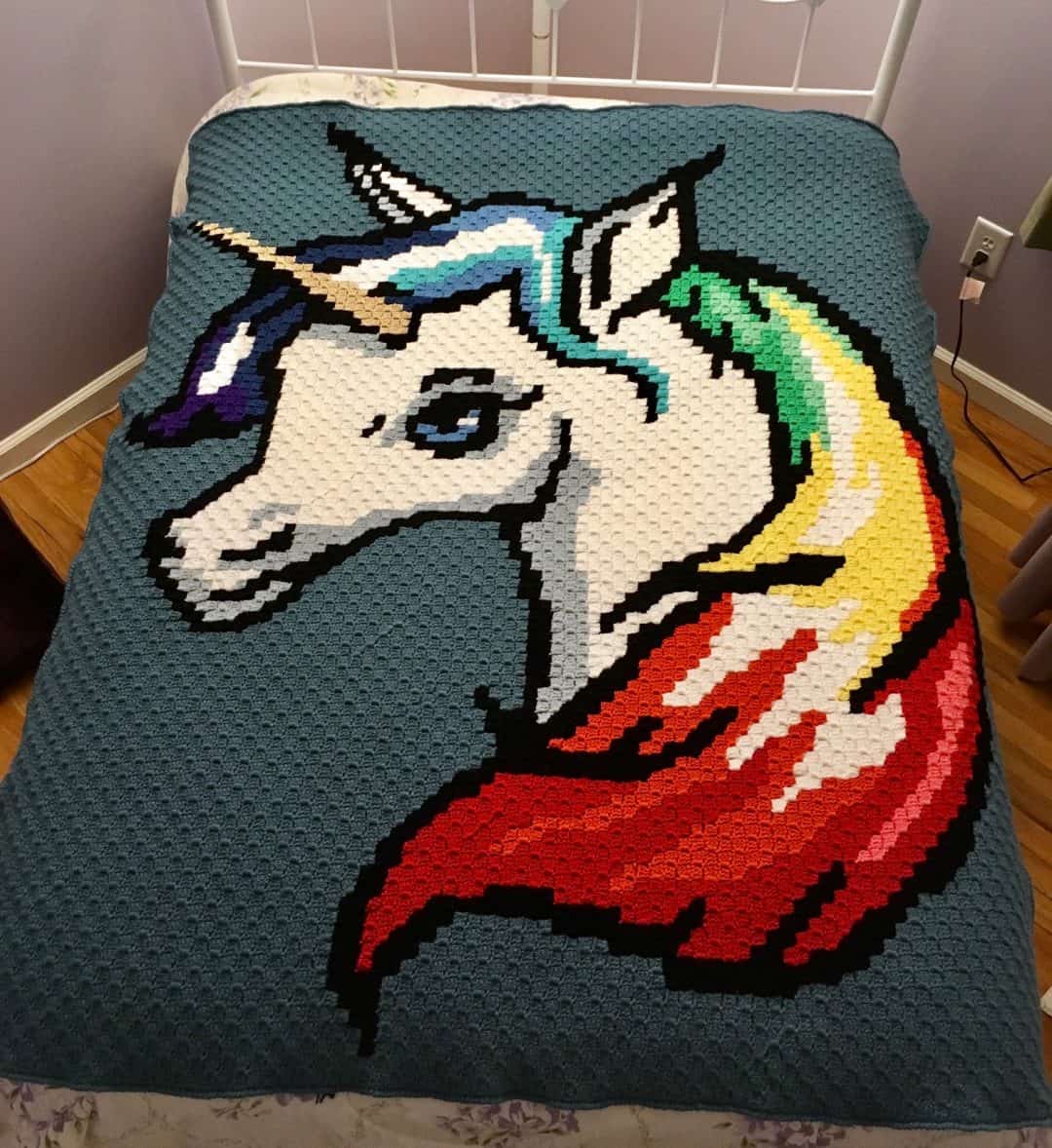 Unicorn Rainbow C2C Written Graph Pattern :) Whew! My first Graphgan ...