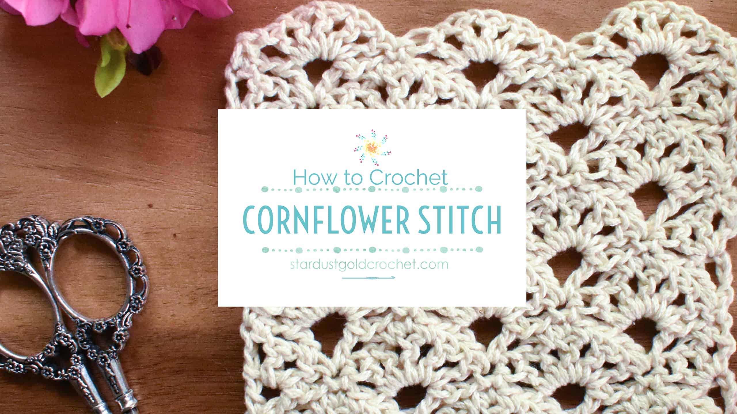 How to Crochet: Cornflower Stitch | Crochet Video Tutorial for ...