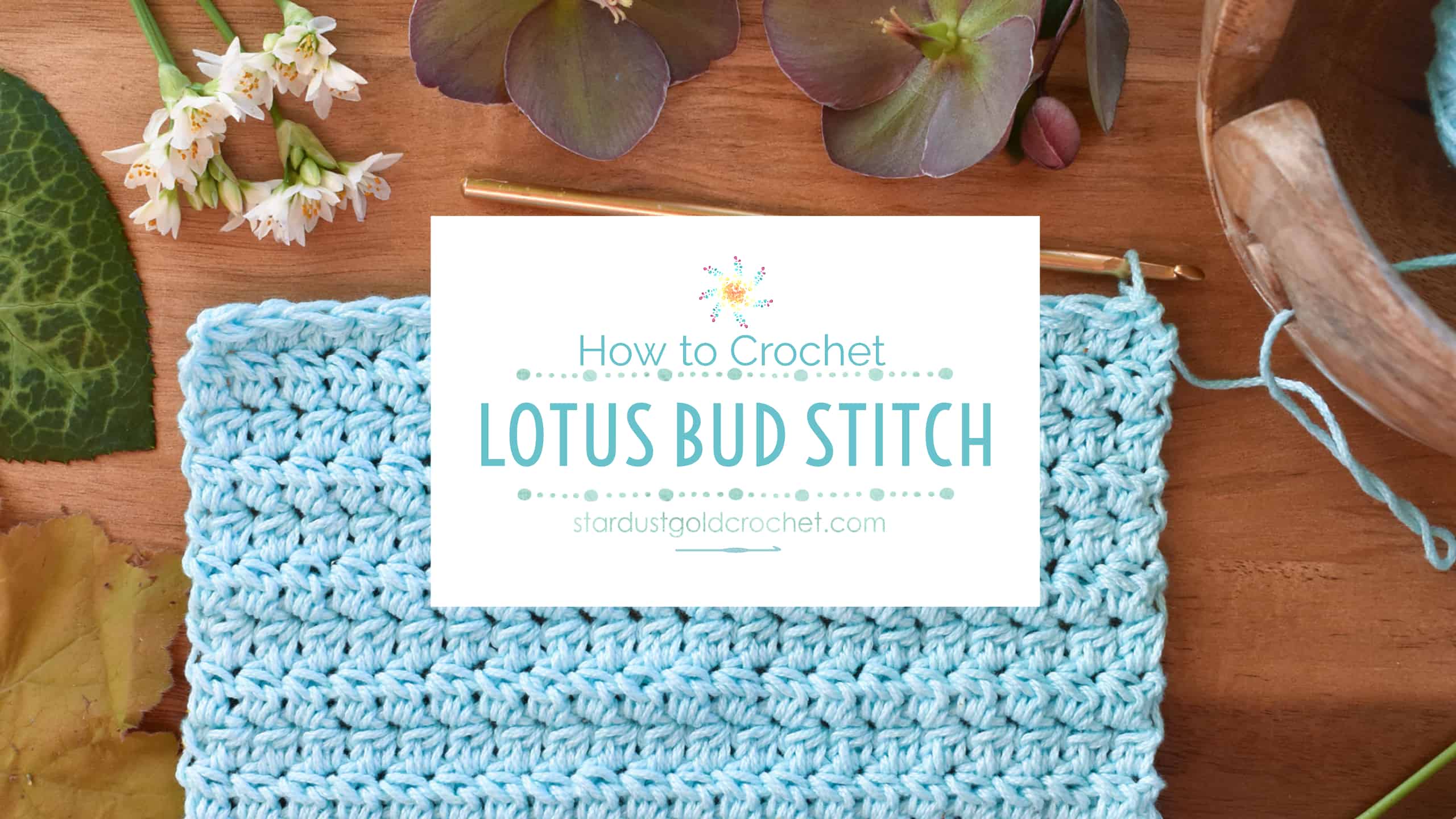 How to Crochet: Lotus Bud Stitch by Lilinette Crochet | Crochet Video ...