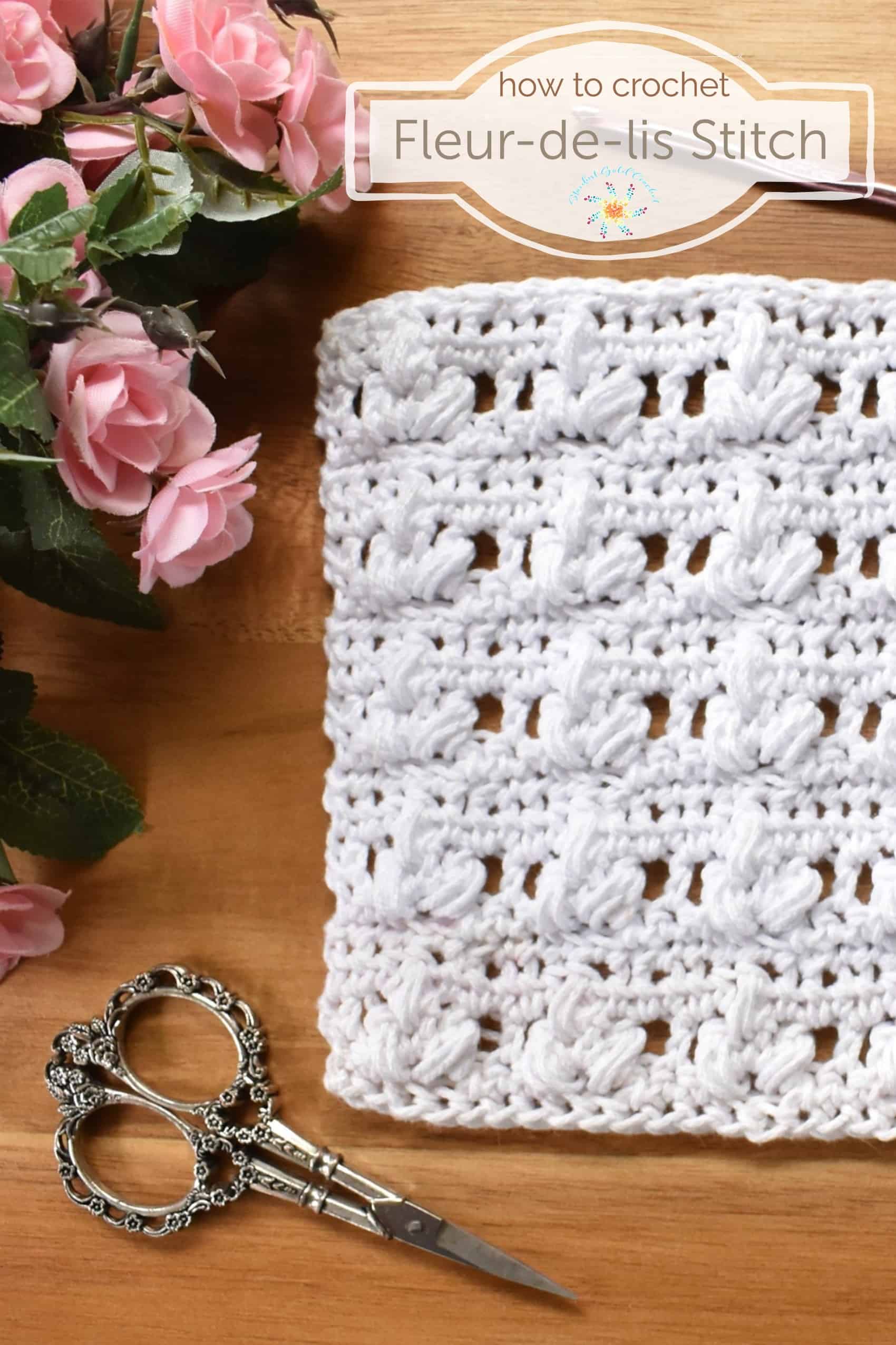 How to Crochet: Fleur-de-lis (Saints) Stitch | Crochet Video Tutorial ...