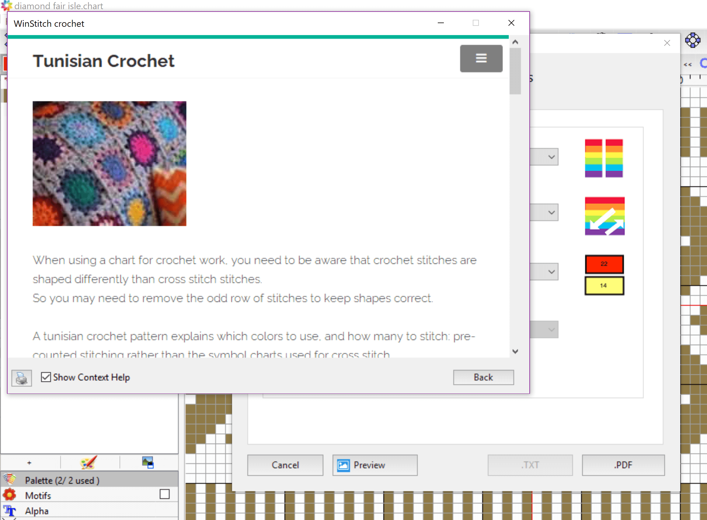 Winstitch Tutorial (2020)| How to Export a Crochet Pattern to PDF - Stardust Gold Crochet