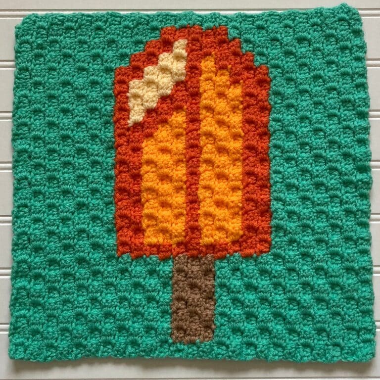 Creamsicle C2C Crochet Blanket Square | Sweet Treats CAL Blog Hop ...
