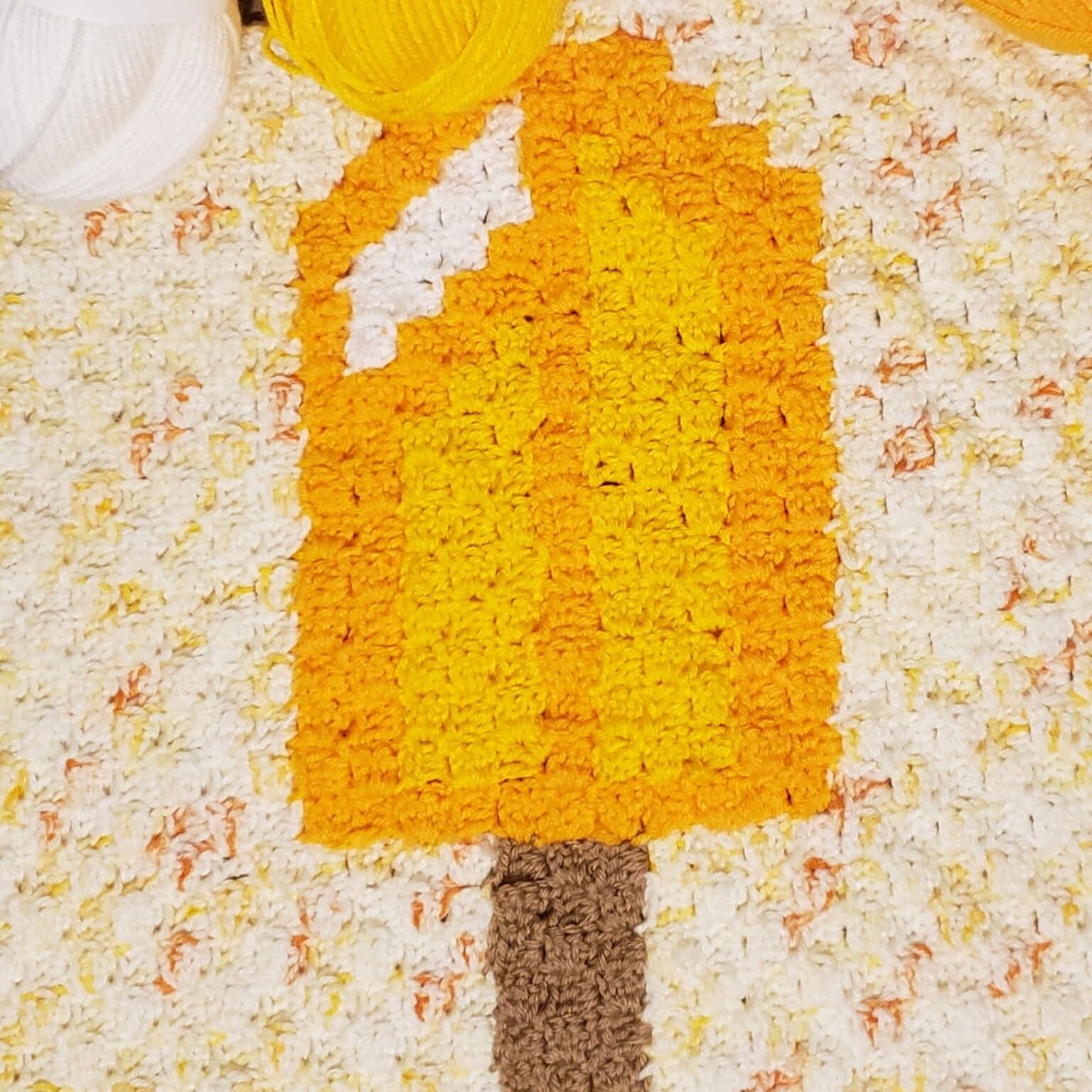 Creamsicle C2C Crochet Blanket Square | Sweet Treats CAL Blog Hop ...