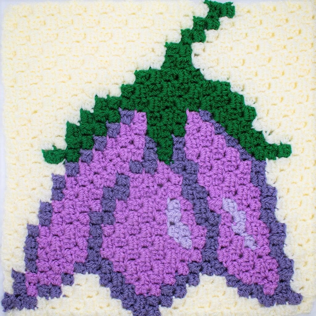 Blue Bells C2C Crochet Pattern | Flower Garden Blanket CAL | Square 12 ...