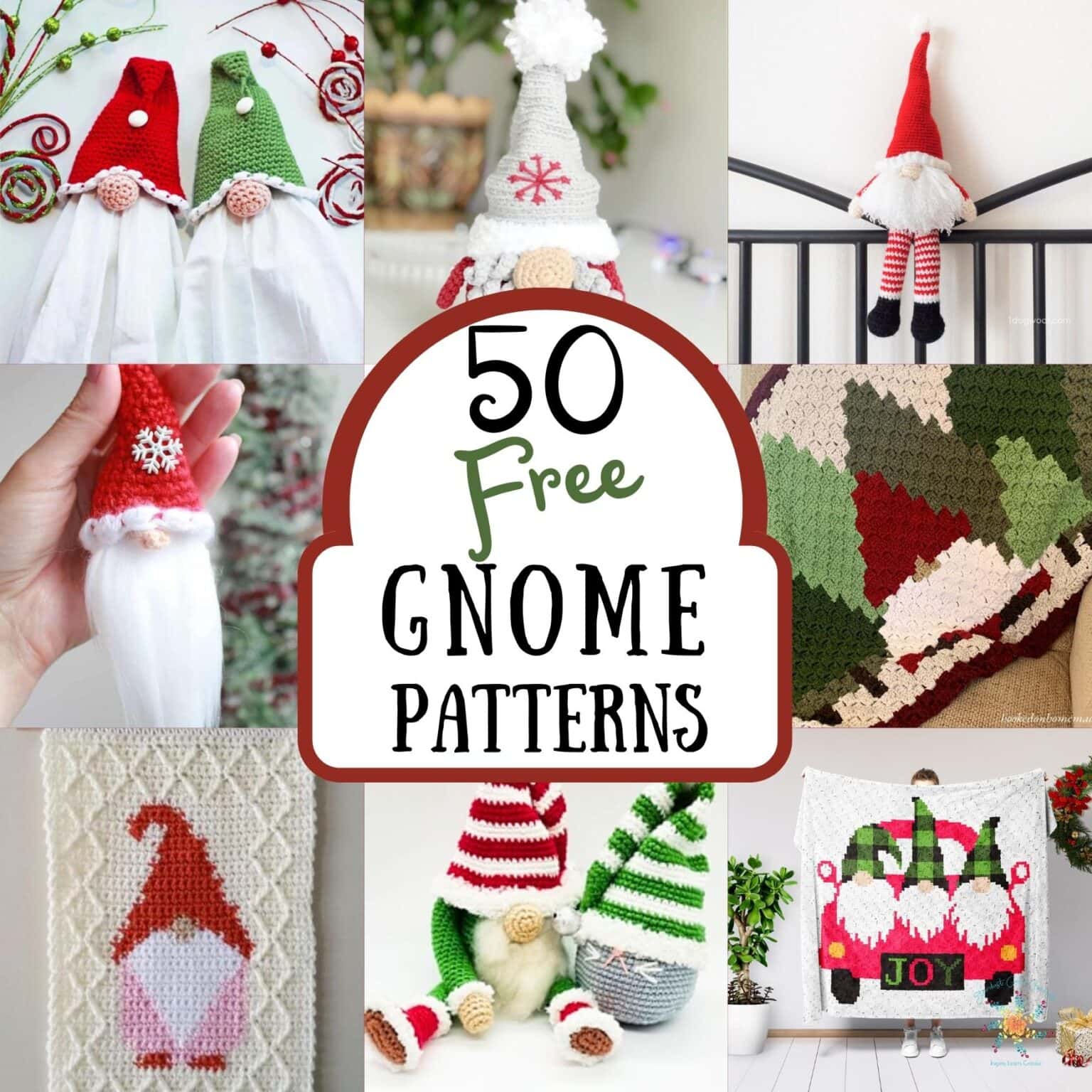 50 Free Crochet Gnome Patterns - Stardust Gold Crochet