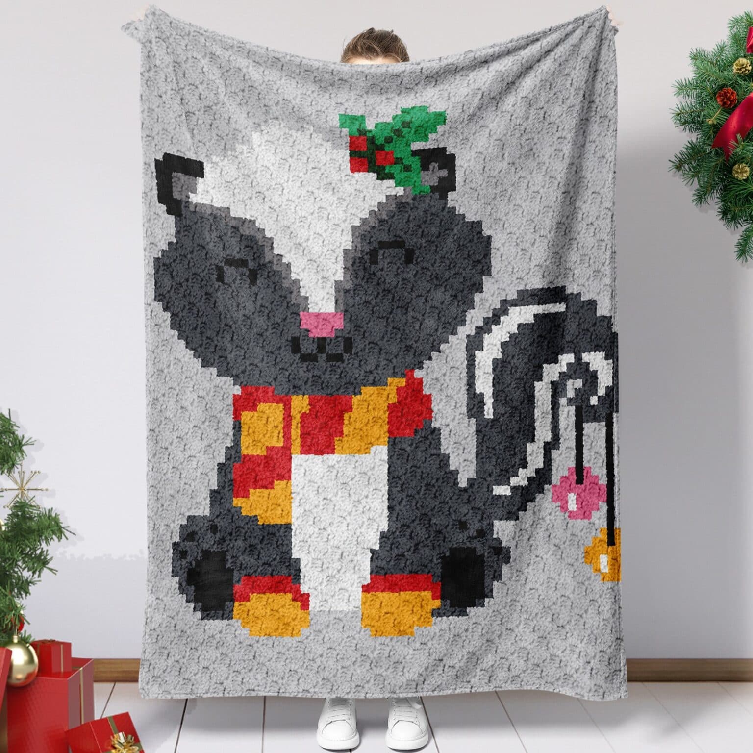 Crochet Skunk Blanket Pattern | Winter Woodland Animals CAL - Stardust ...