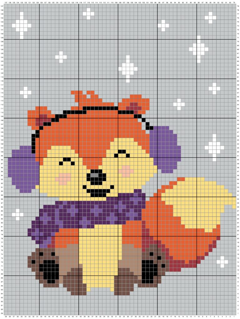 Cute Crochet Fox Blanket Pattern | Winter Woodland Animals CAL ...