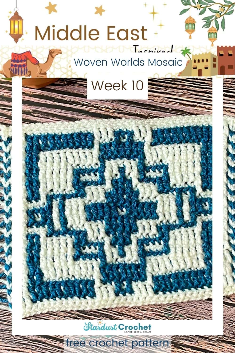 Middle East Inspired Mosaic Crochet Blanket Pattern Strip - Stardust ...